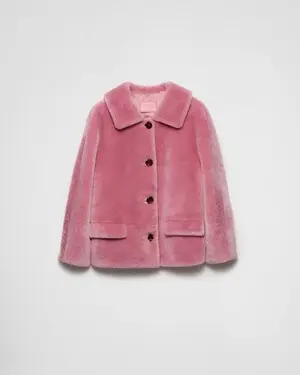 Prada Shearling Jacket - Begonia Pink | Editorialist